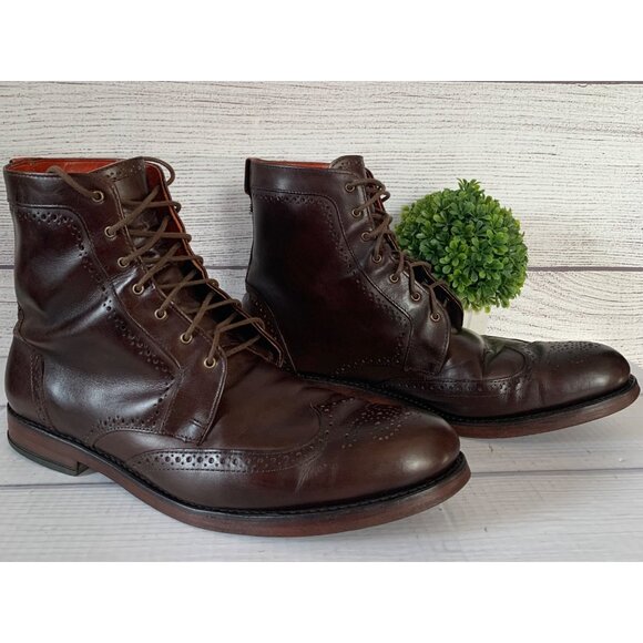 Allen Edmonds | Shoes | Allen Edmonds Dalton Mens Wingtip Boots Sz 4 ...